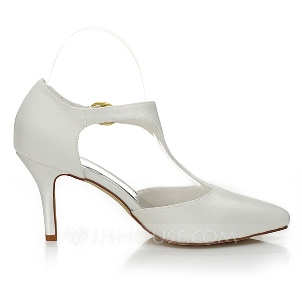 Women's Satin Stiletto Heel Closed Toe Pumps (047089949) - JJ's House