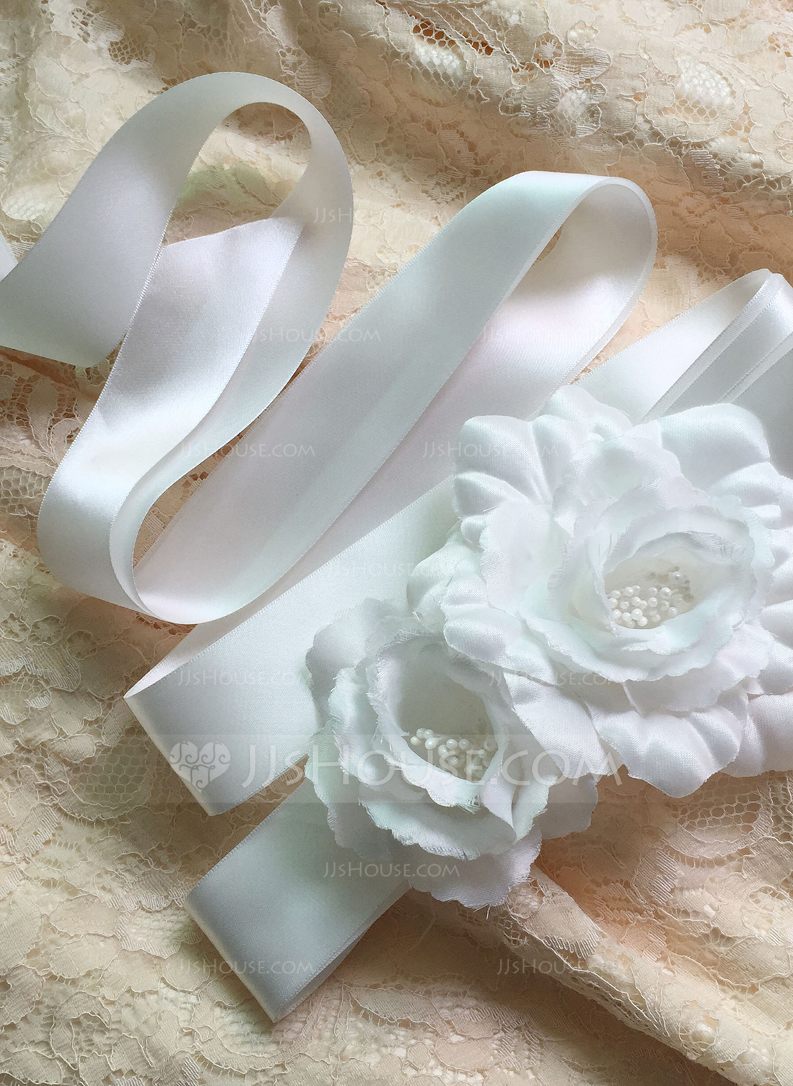 Unique Satin Sash With Flower (015080712) - JJ's House
