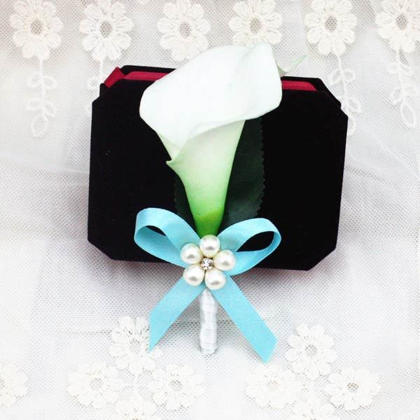 Delicate Free-Form Foam Boutonniere - (123084643) - JJ's House